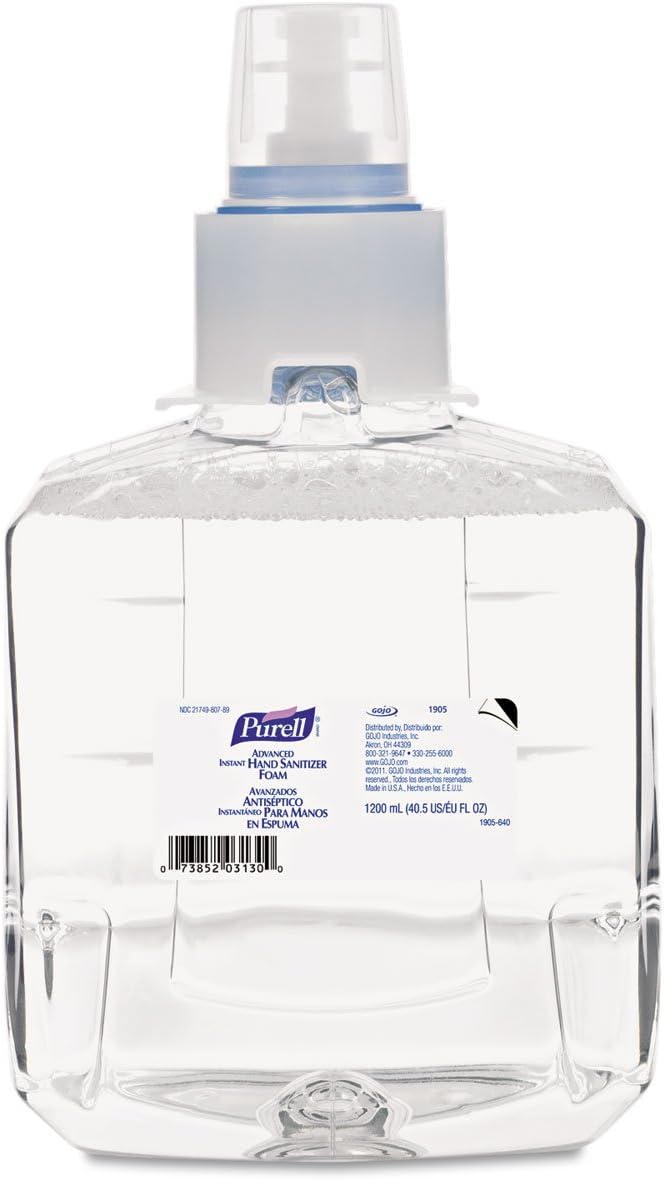 Amazon.com: Purell Advanced Hand Sanitizer Foam, 1200 mL Sanitizer ...