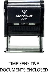 Amazon.com : TIME Sensitive DOCUMENTS Enclosed Self Inking Rubber Stamp ...