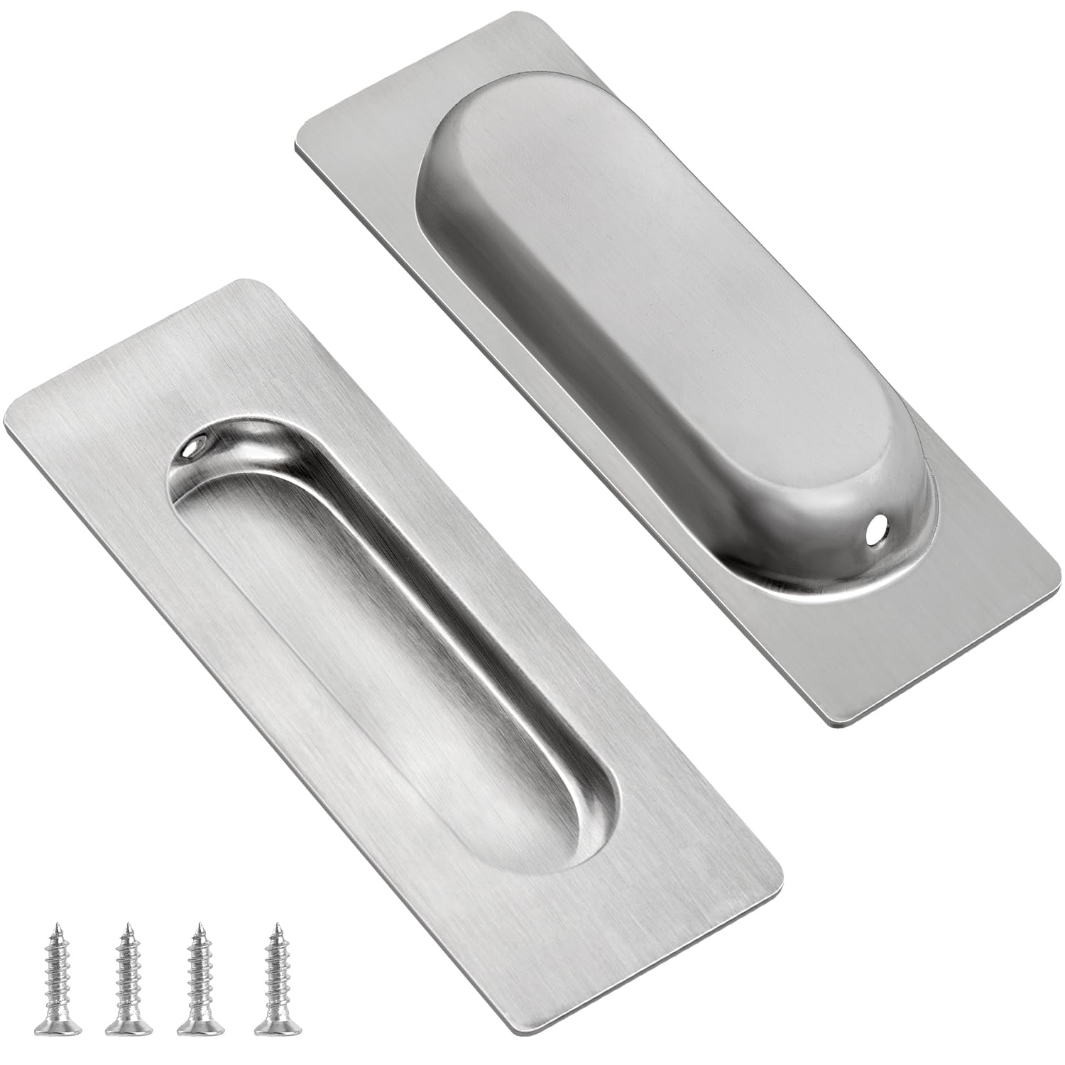 YEYIT 2 Pcs Concealed Embedded Flush Sliding Door Pull Handles ...