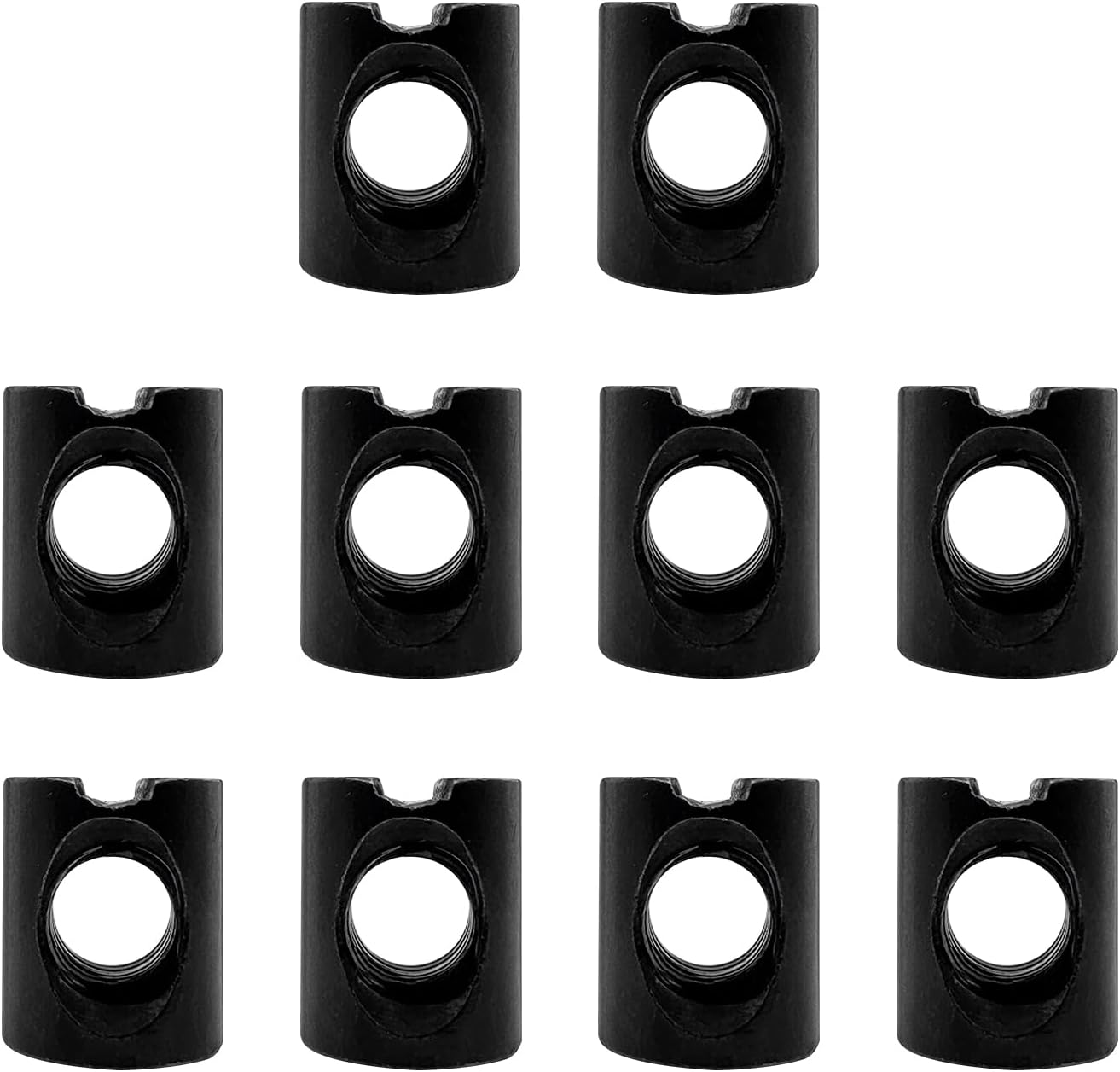 Amazon.com: uxcell® M6 x 10mm Cross Dowel Slotted Metal Barrel Nuts ...