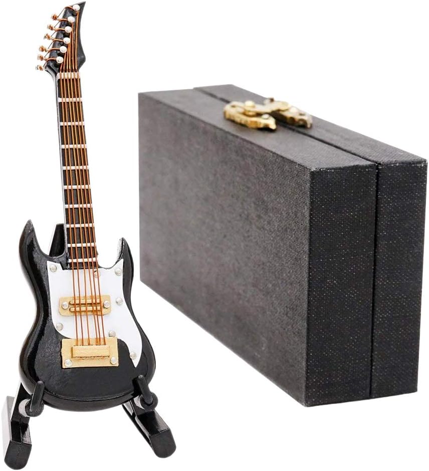 Amazon.com: SXYYDSG 4Pcs Wooden Miniature Electric Guitar, Miniature ...