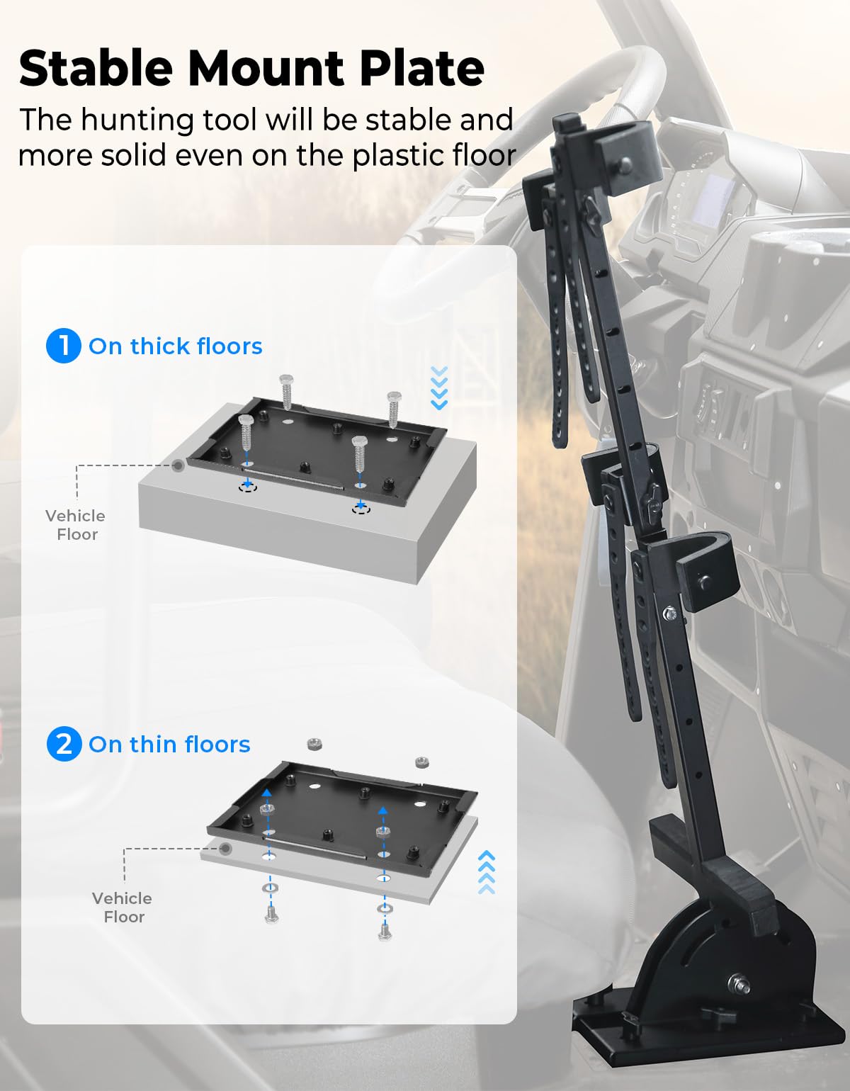 Snapklik.com : KEMIMOTO UTV Tool Holder Rack, Hunting Tool Holder Rack ...