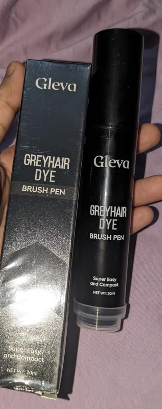 Gleva Grey Hair Dye Hair Coloring - Grey Hair Coverage Brush Pen - Root ...