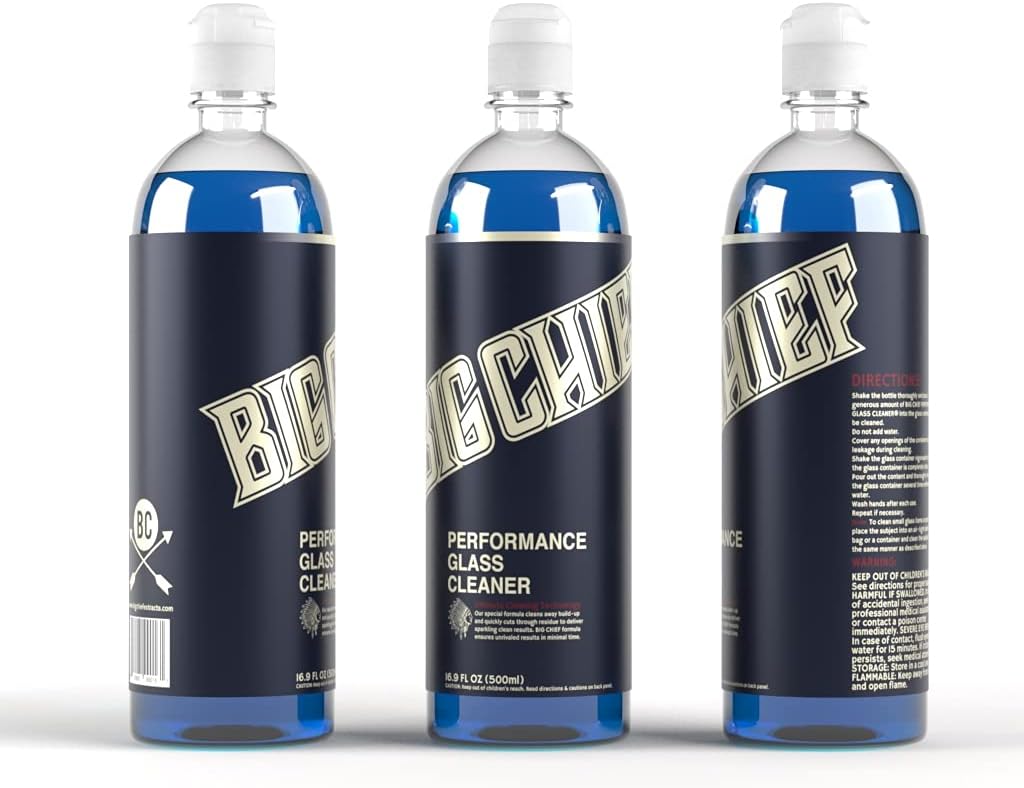 Amazon.com: BIG CHIEF PERFORMANCE GLASS CLEANER X 3 Bottles : Health ...