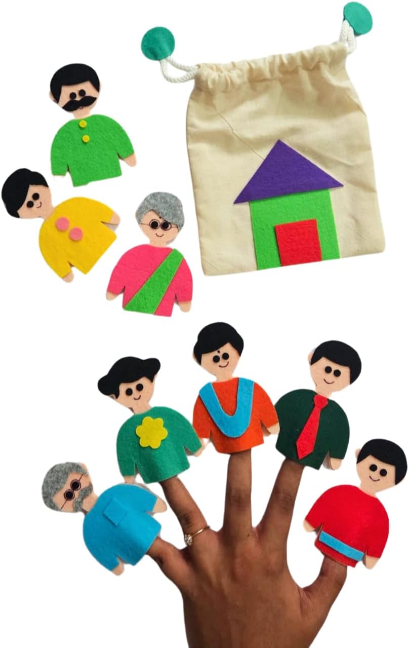 Buy FunBlast PVC Finger Puppets Toys for Kids - Pack of 5 Rubber Animal ...