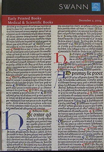 Swann Galleries: Early Printed Books / Medical & Scientific Books ...