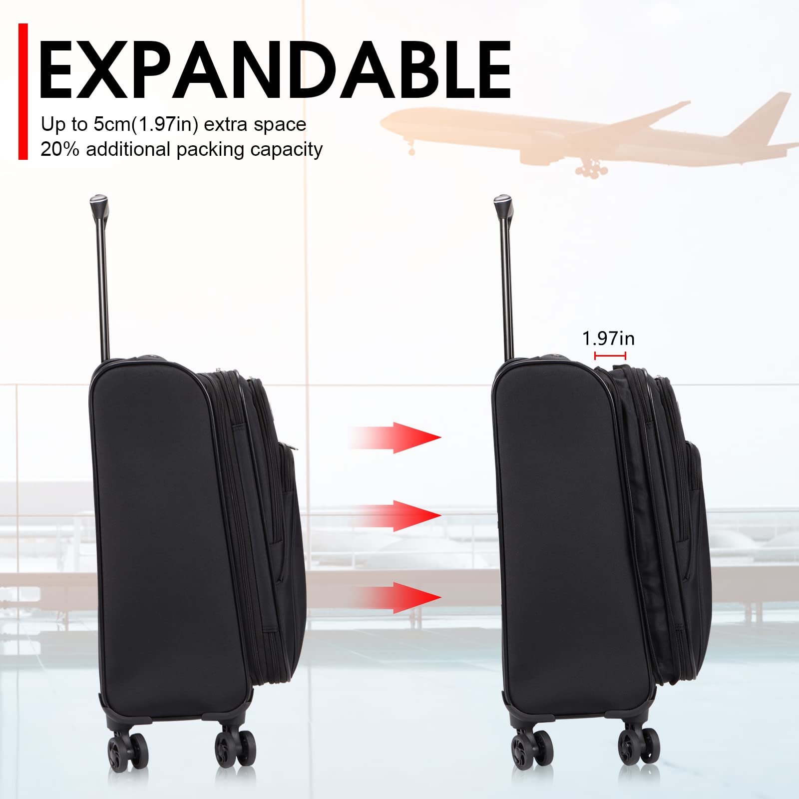 Snapklik.com : Verdi Travel Softside 24 Inch Luggage