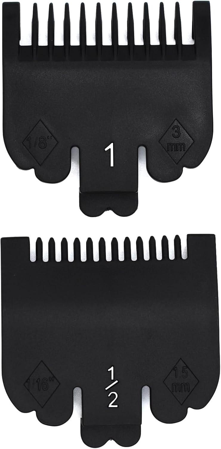 2 Pieces Professional Hair Clipper Guard Guide Attachment Combs, 1.5mm ...
