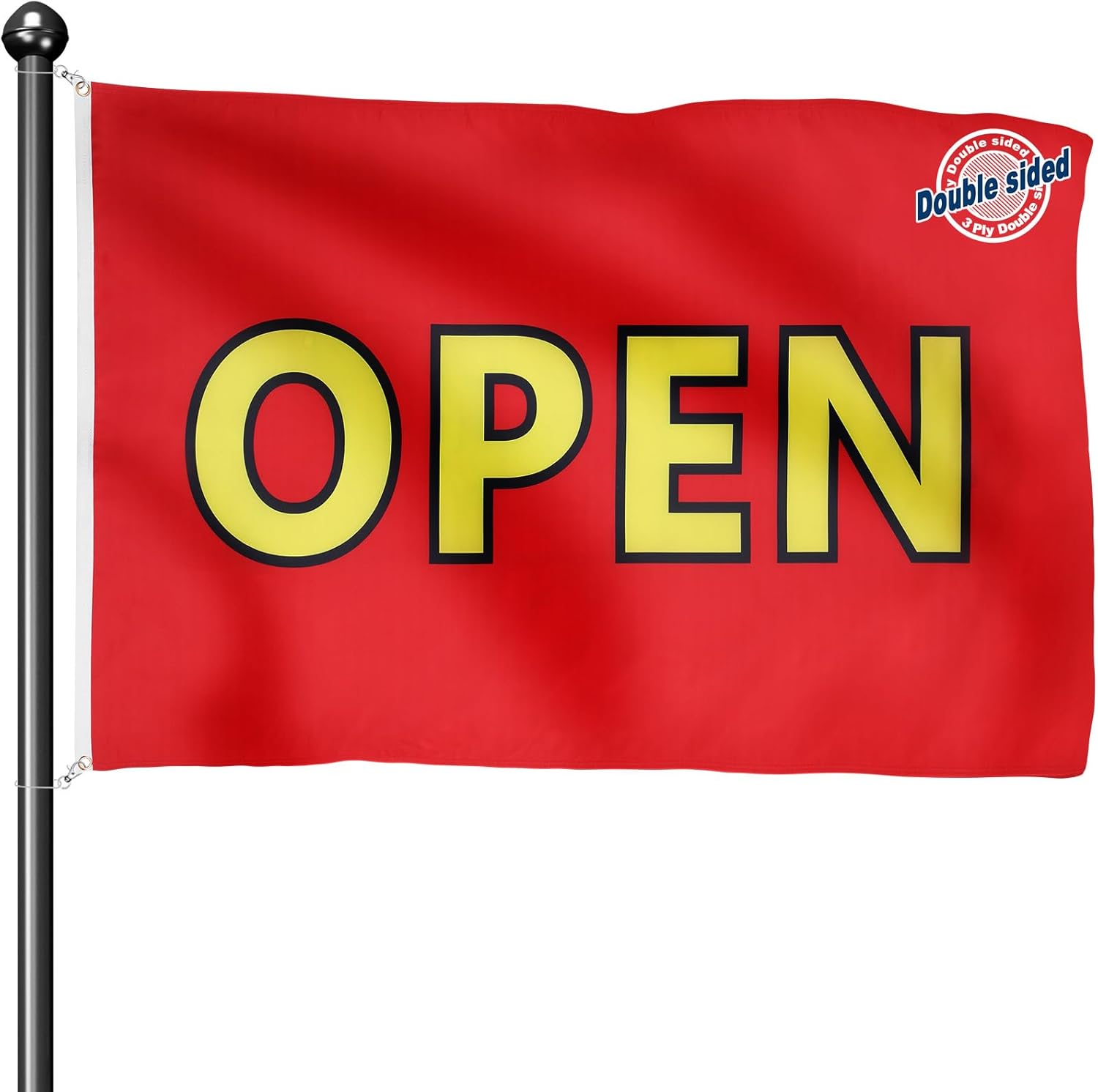Amazon.com : Buryeah Double Sided Open Flag Sign 3 x 5 ft Quality ...