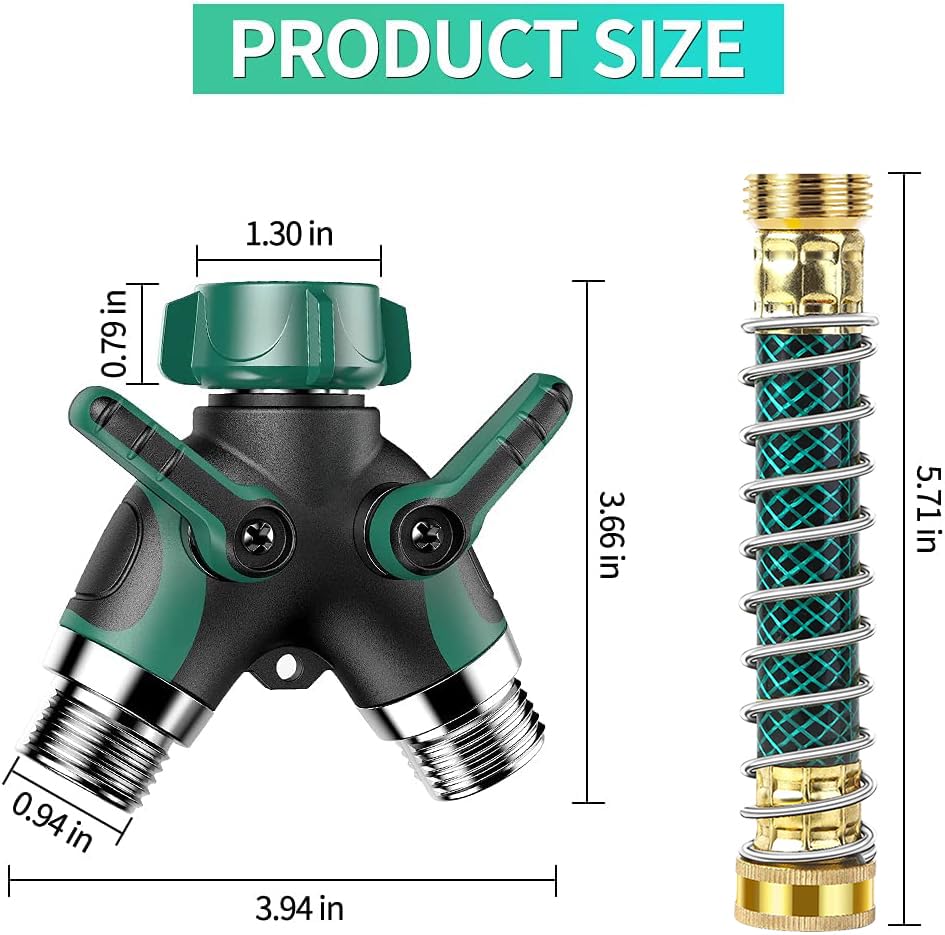 Snapklik.com : KLMNDUO Garden Hose Splitter 2 Way Heavy Duty, 3/4 ...