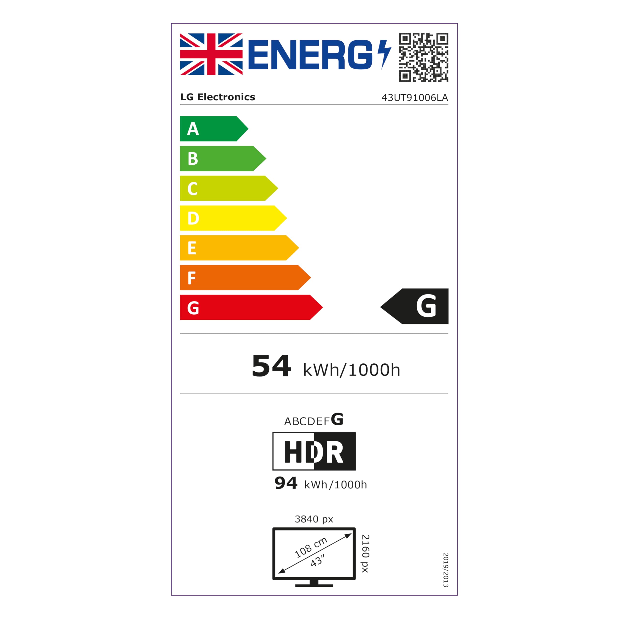 LG 43UT91006LA 43-Inch 4K UHD Smart TV, (α5 AI Processor Gen7, Freeview ...