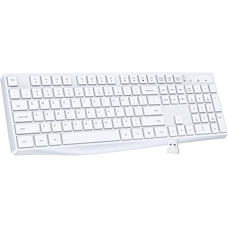 Amazon.com: Lovaky Wireless Keyboard, 2.4G Ergonomic Wireless Computer ...