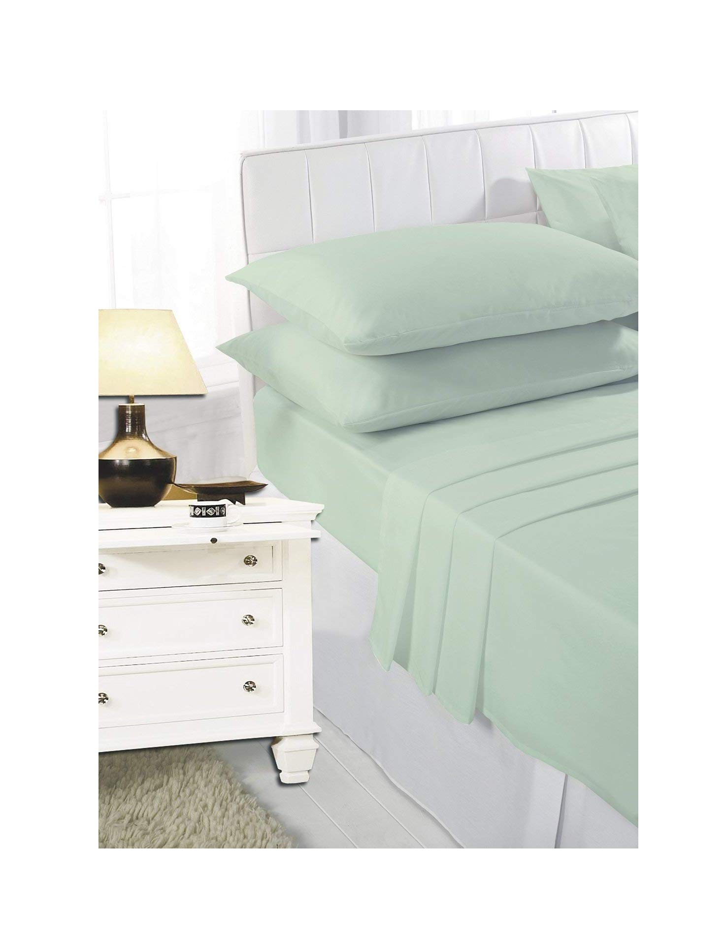 Extra Deep Double Fitted Sheets 40cm / 16" Deep Bedsheet Double Fitted ...