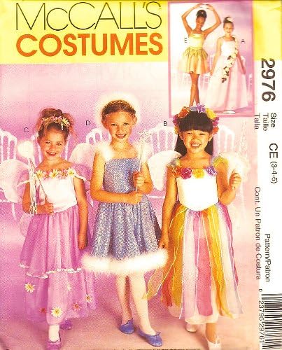 Amazon.com: McCall's P212 or 2976 Costume Pattern Girls Sizes 3-4-5 ...
