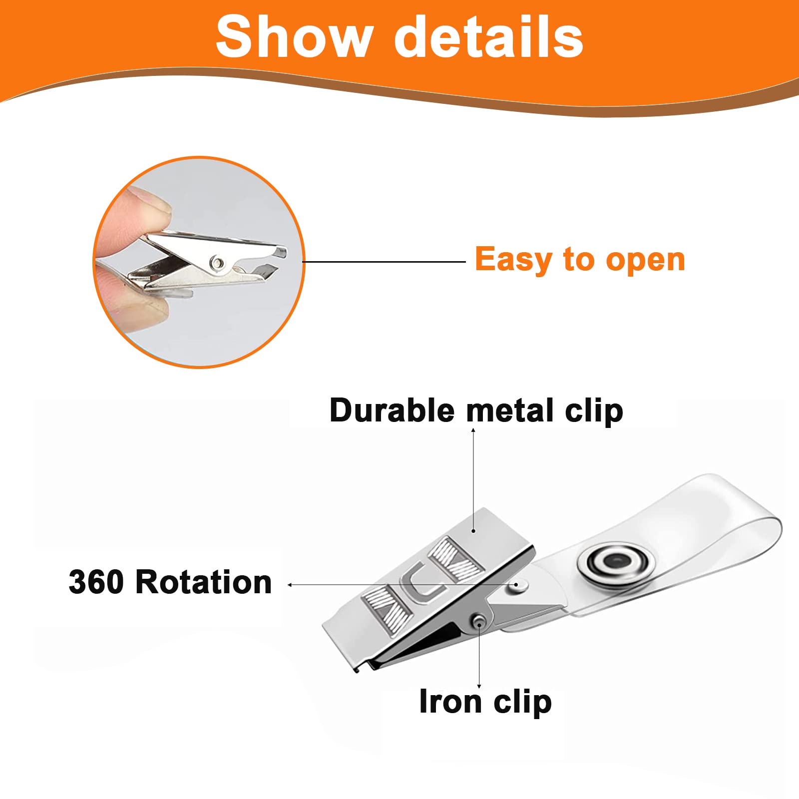 Office ID Card Holder 20-Pack Horizontal S - Clear Plastic Card Holders ...