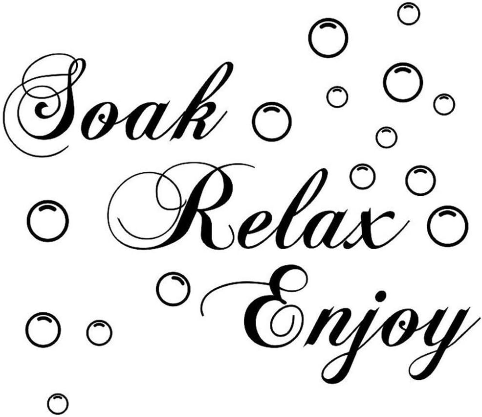Amazon.com: Lchen Soak Relax Enjoy Wall Sticker PVC Removable Bathroom ...