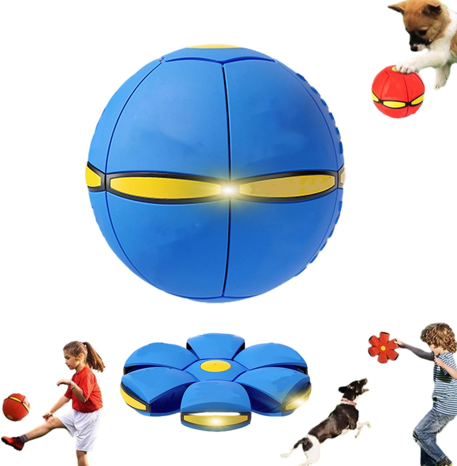 Pet Supplies : TONSAN Pet Flying Saucer Ball for Dogs - Outdoor Yard ...
