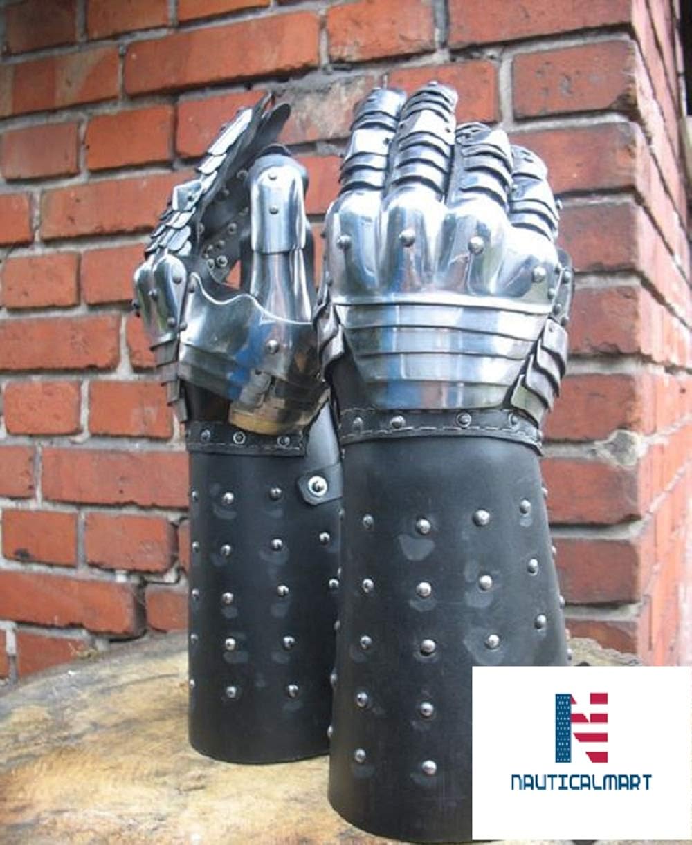 Amazon.com: NauticalMart Medieval Gauntlet Armour Pair of SCA ...