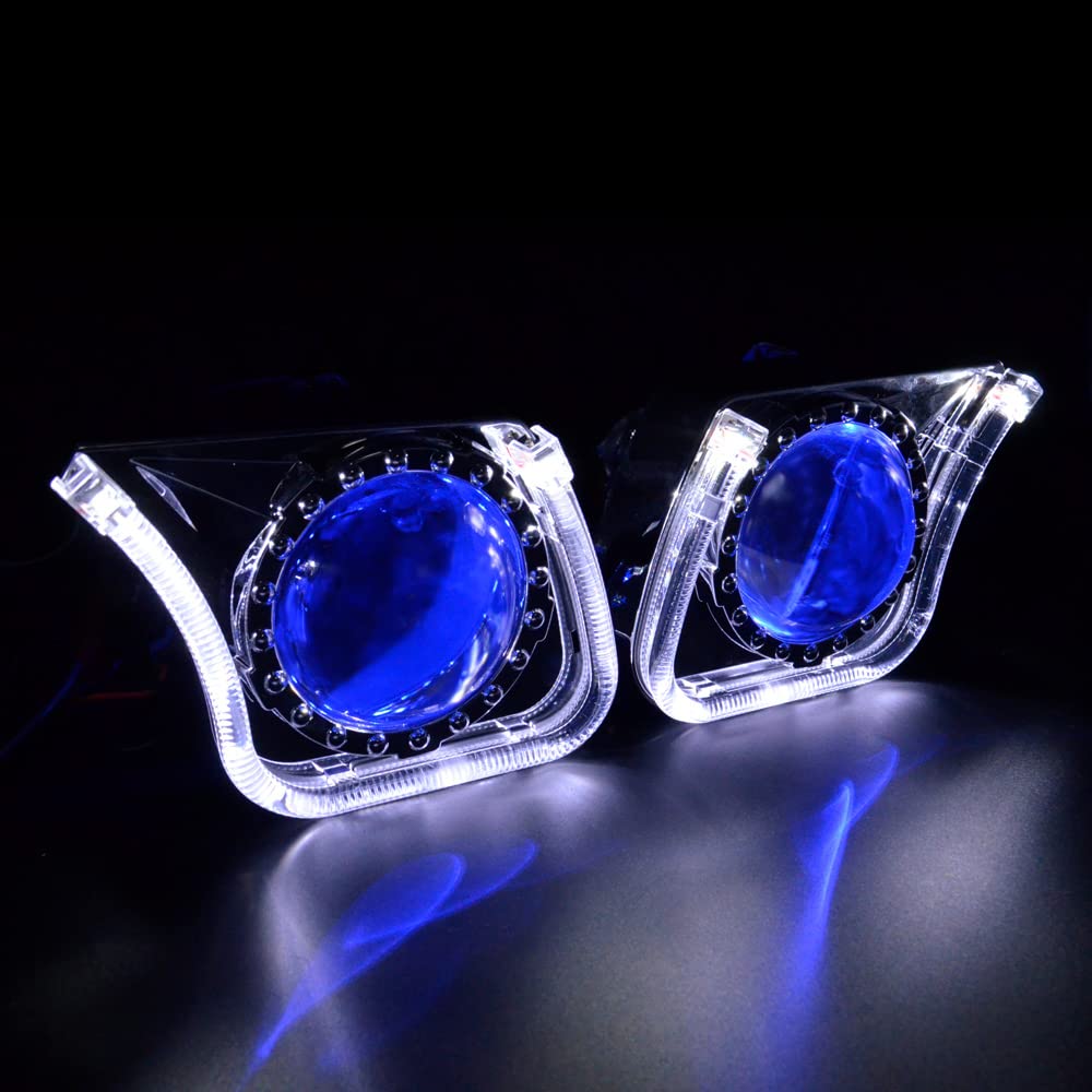 Buy YUFANYA 2.5Inch Mini Projector Lens with U Shape Led Angel Eyes ...