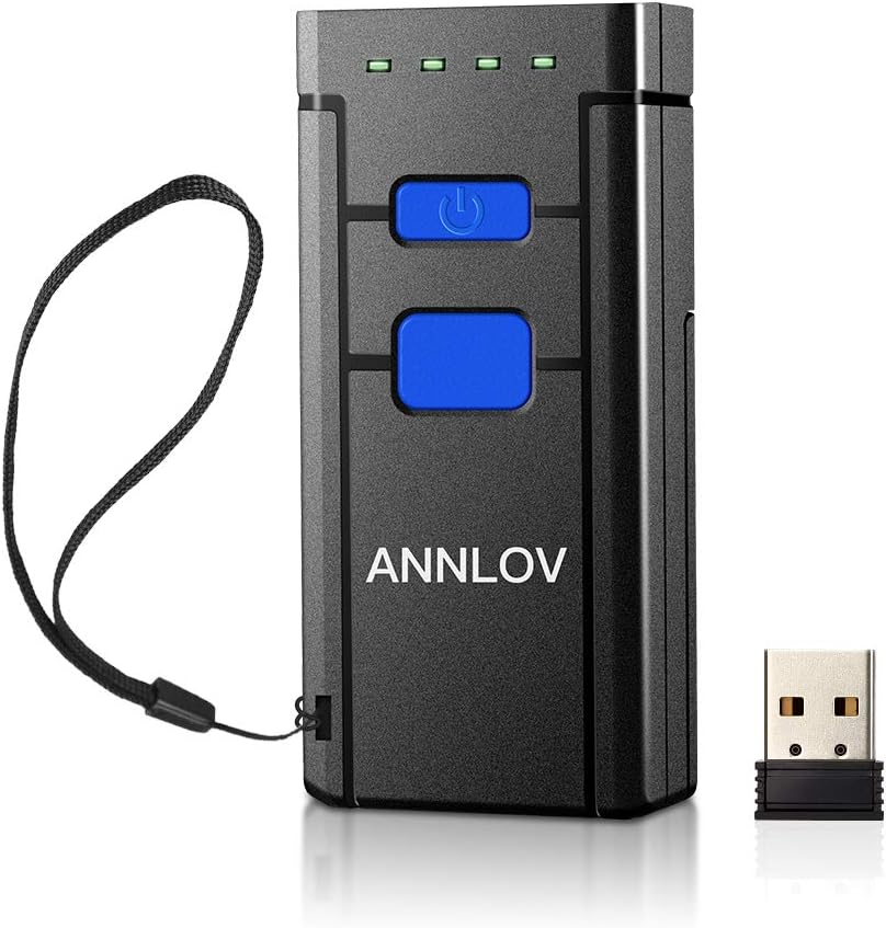 Amazon.com: ANNLOV 1D Mini Bluetooth Barcode Scanner, with Bluetooth ...
