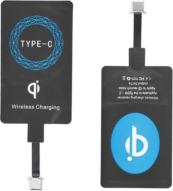 Amazon.com: Charger Receiver, 2pcs Type C QI Charger Charging Receiver ...