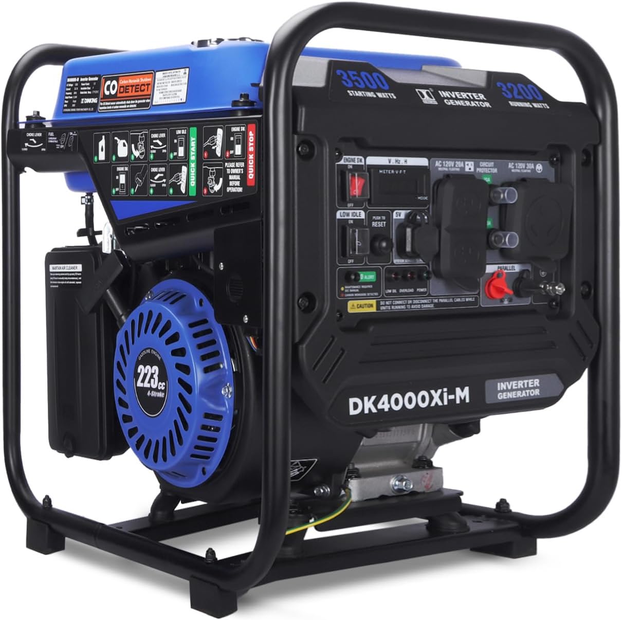 Amazon.com: Genkins 4500 Watt Open Frame Inverter Generator 30 Amp Pure ...