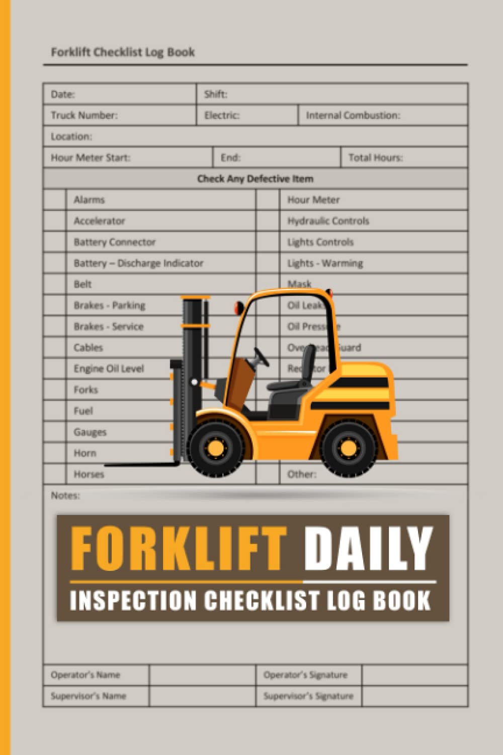 Buy Forklift Daily Inspection Checklist Log Book Forklift Checklist buy-forklift-daily-inspection-checklist-log-book-forklift-checklist
