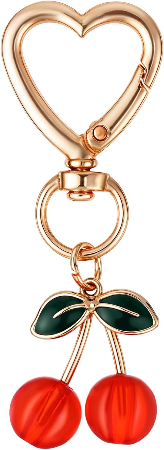 Styquenzer Cherry Bag Charms Purse Keychain Women Cute Cherry Keychain ...