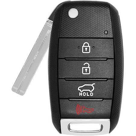 Amazon.com: Beefunny Replacement Flip Folding 4 Button Remote Car Key ...