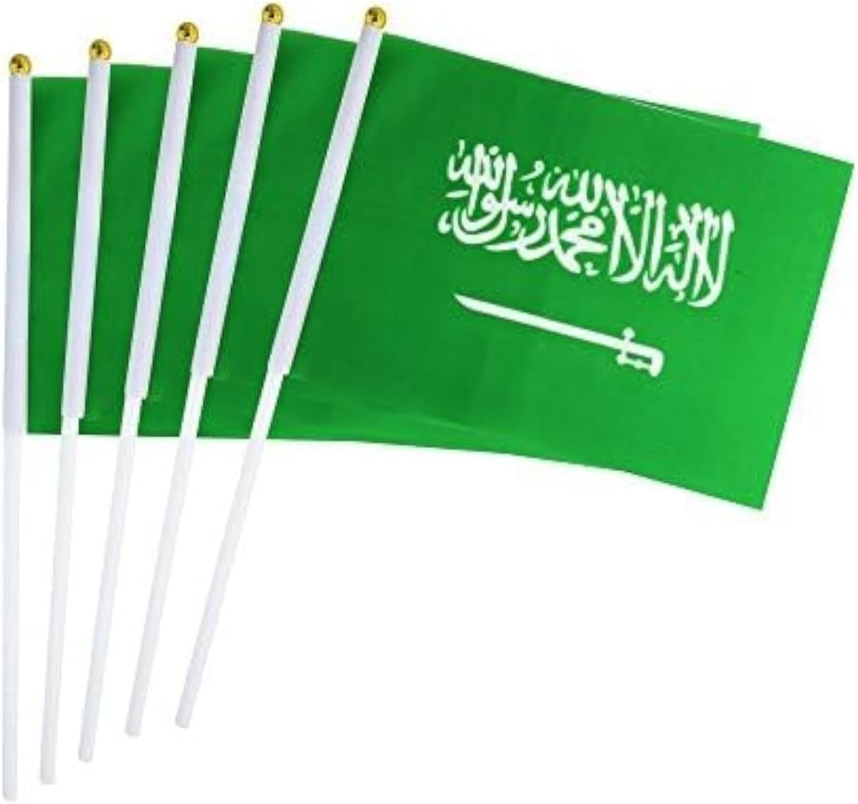 Amazon.com: Kind Girl 25 Pack Saudi Arabia Saudi Arabian Flag Stick ...