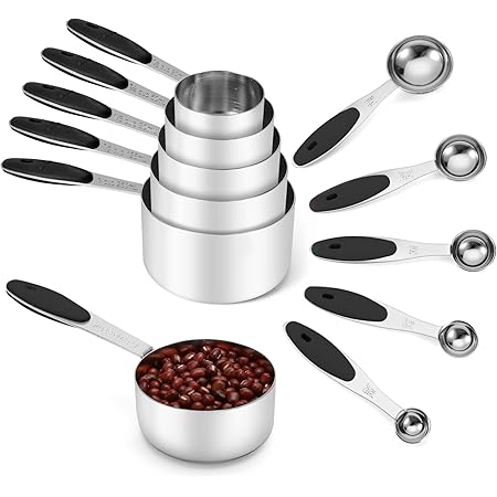 Amazon.com: Winco 4-Piece Measuring Cup Set, Stainless Steel: Measuring ...