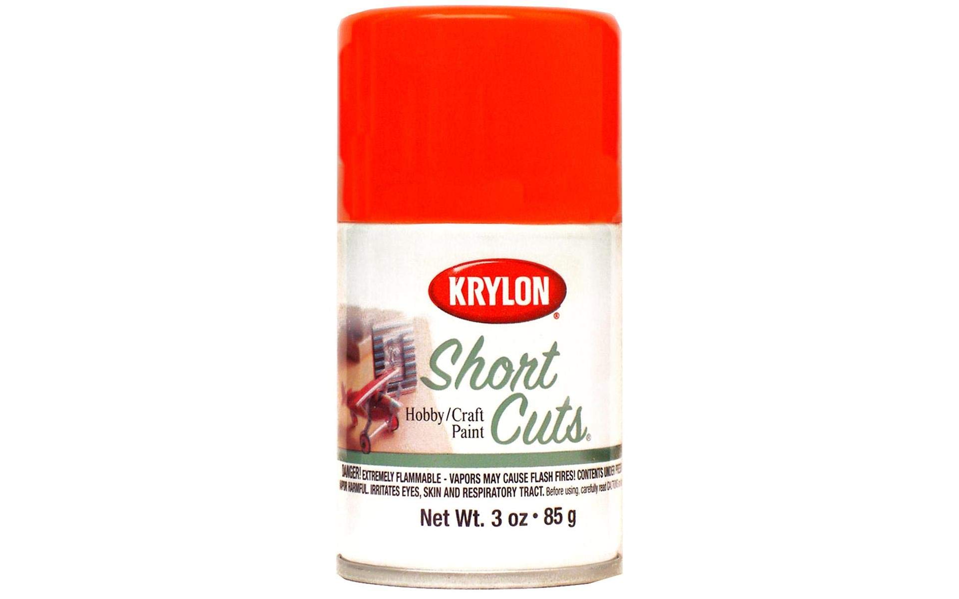 Krylon KSCS050 Short Cuts Aerosol Spray Paint, Gloss Glow Orange, 3 ...