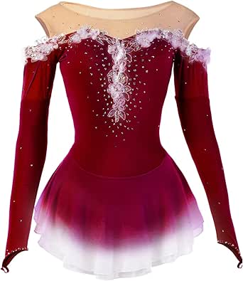 Amazon.com: Girl Ice Skating Practice Dress Women Figure Skating Wear ...