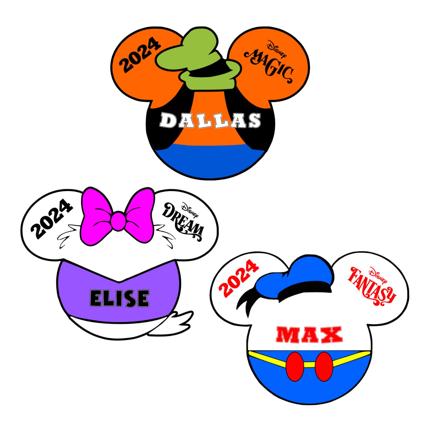 Amazon.com: Goofy Magnet for Disney Cruise Door. Donald Magnet. Daisy ...
