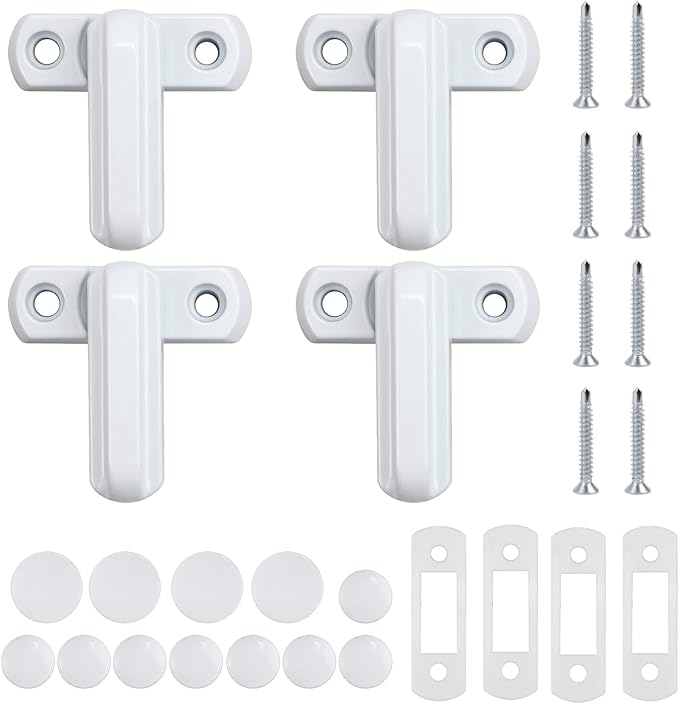 4 Pcs Window Jammer Locks,Sash Blocker Window Jammer,Door Window ...
