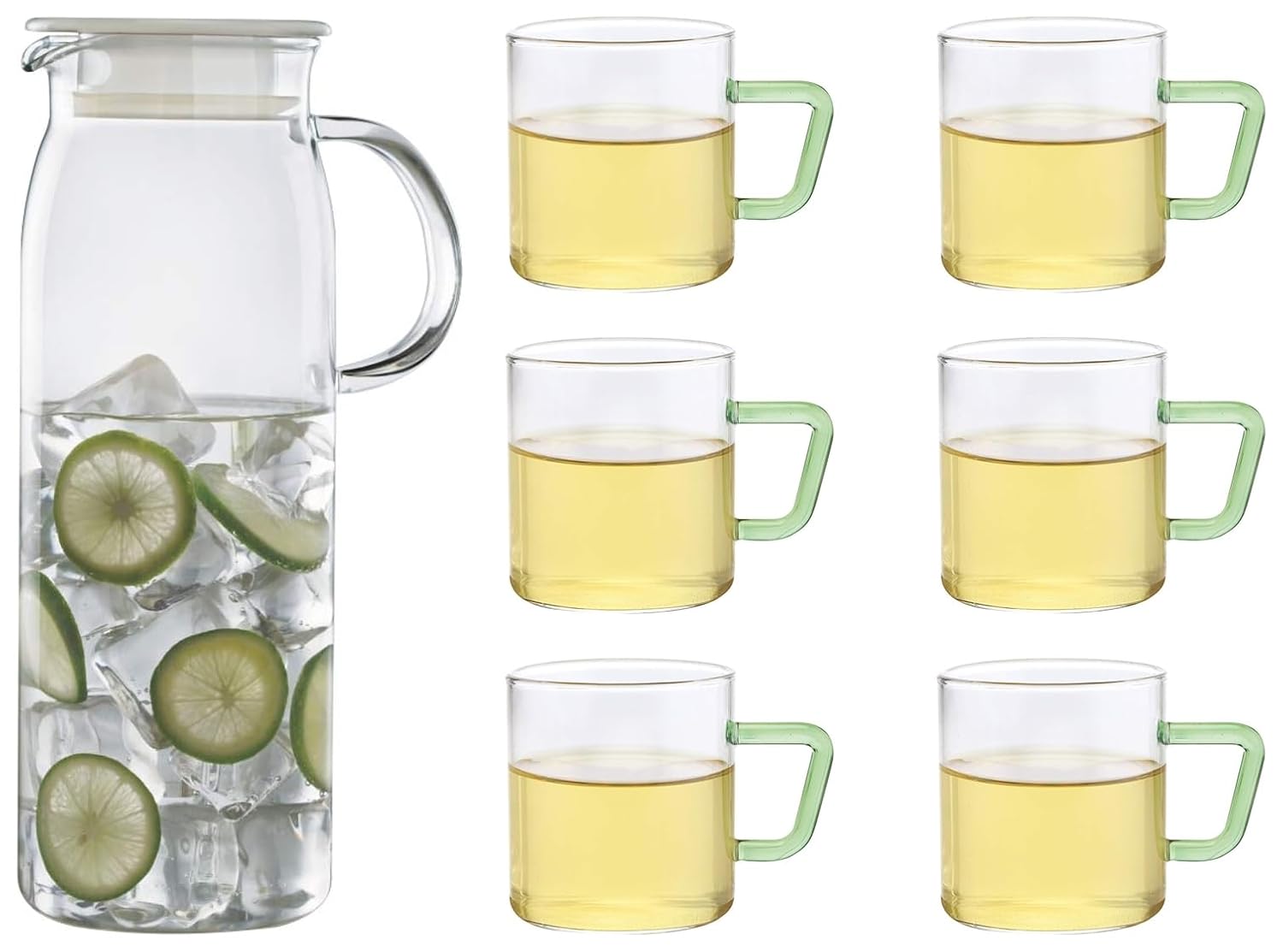 Buy Borosil Marina Jug with Glass Handle, 1 Litre, Transparent ...
