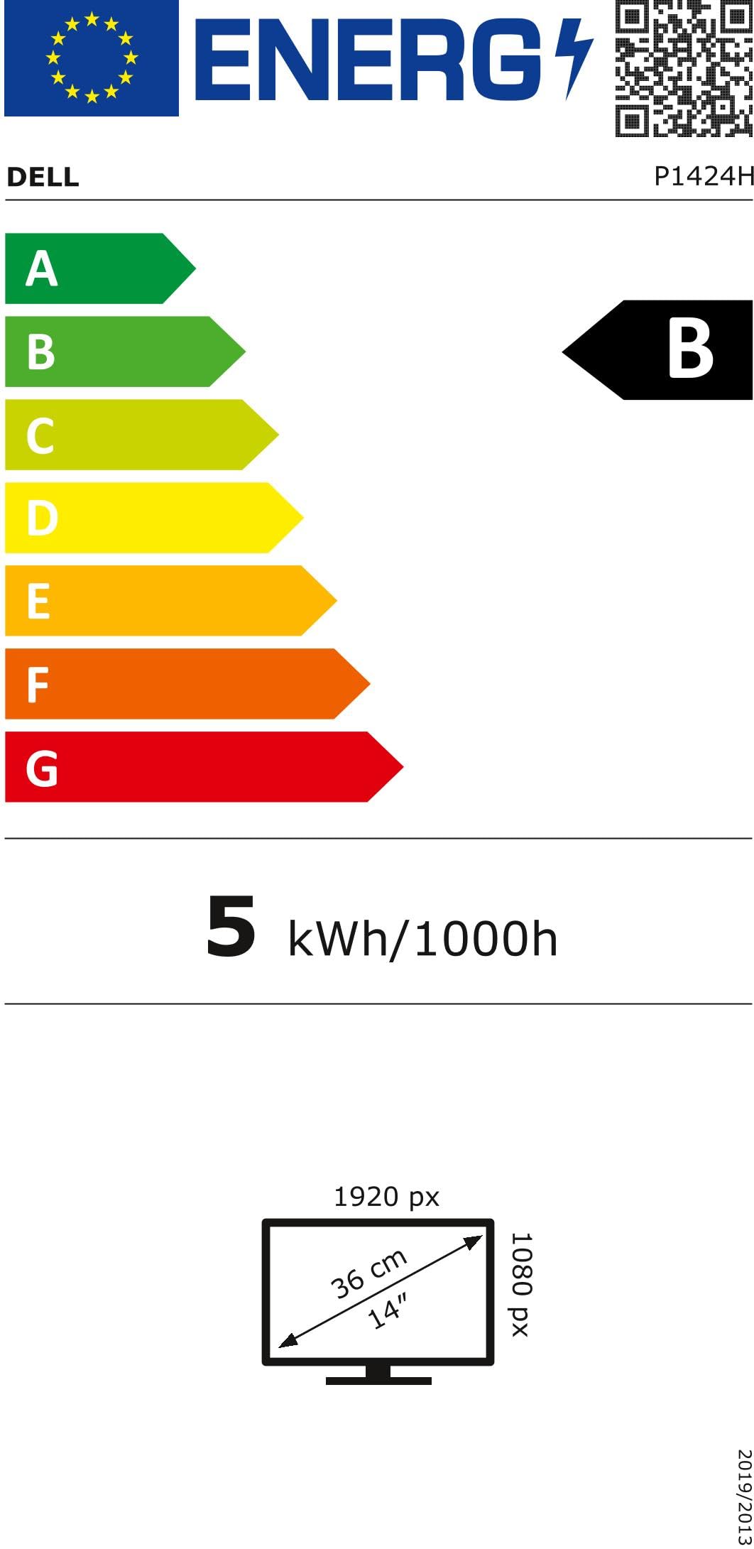 Dell P1424H 14" Full HD (1920x1080) Portable Monitor, 60Hz, IPS, 6ms ...