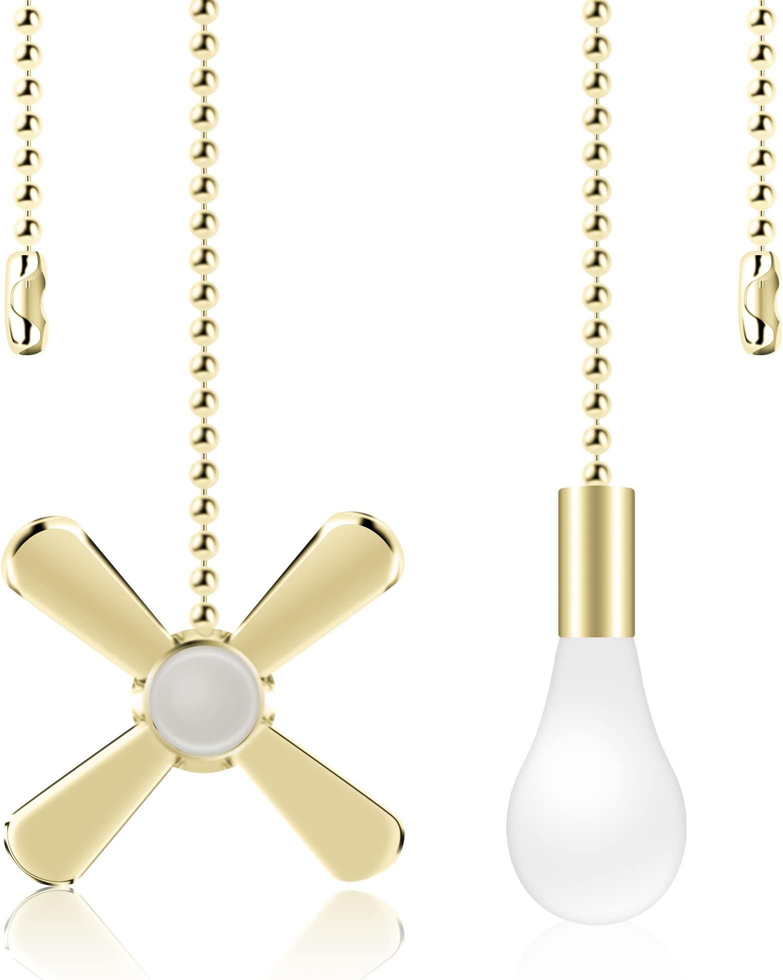 Ceiling Fan Pull Chains, 2pcs 3mm Diameter Beaded Ball Fan Pull Chain ...