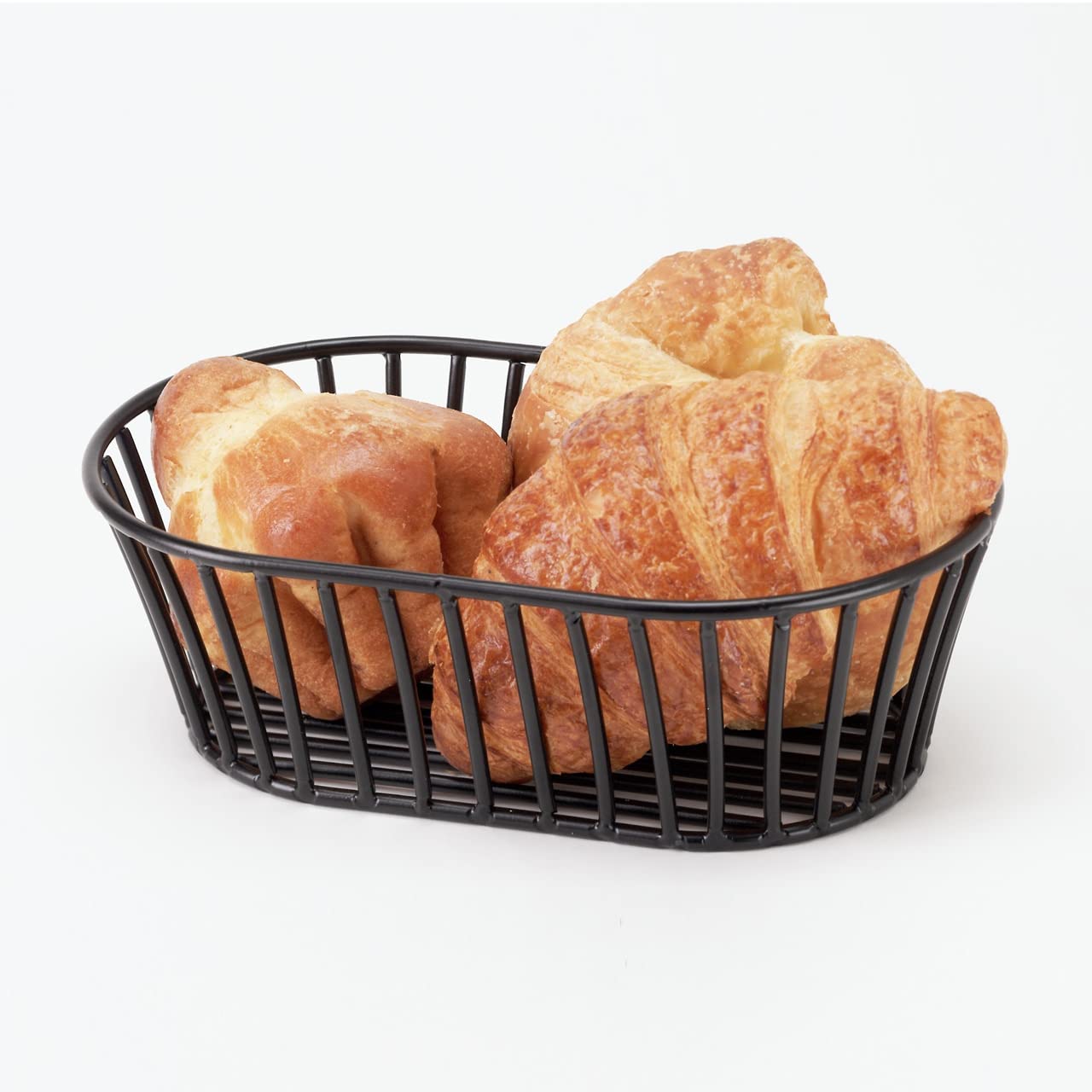 G.E.T. 4-31892 Black 8.5" x 5.5" Stackable Tuscan-Style Oblong Wire ...