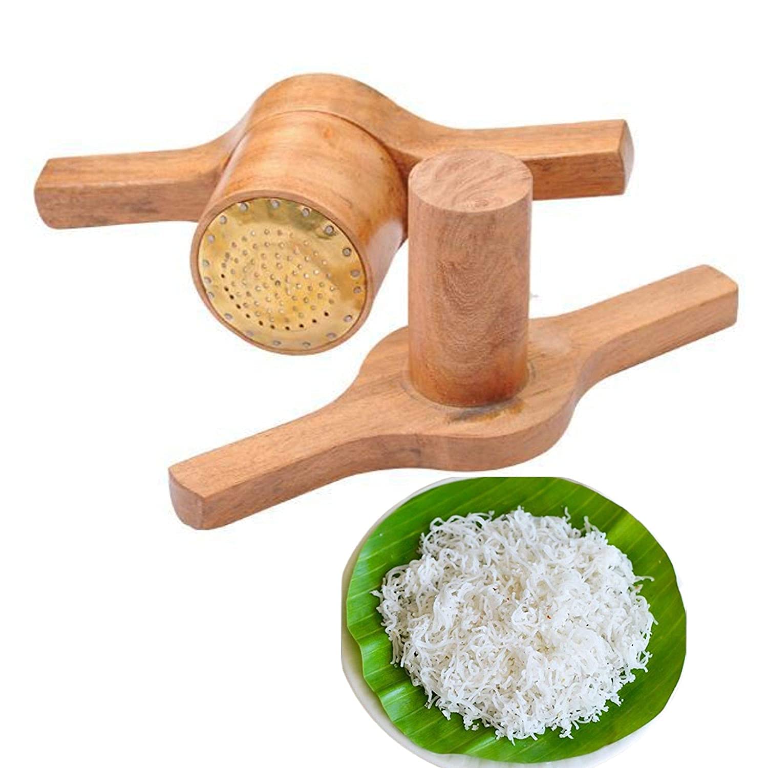 Ammaieesan Traditional Idiyappam Maker Brass Wooden Chakli Sev Chakali ...