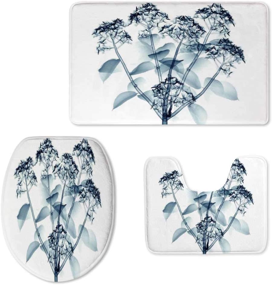 Amazon.com: LiTAC Xray Flower Bathroom Rug Mats Set 3 Piece Toilet ...