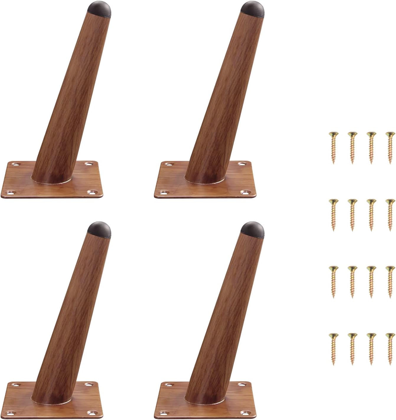 Amazon.com: SVISNA 6 inch Furniture Leg Set of 4 Wood Grain Oblique ...