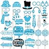 Amazon.com: Snowflake Photo Booth Props 38 Pcs Frozen Party Decorations ...