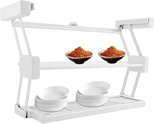 Amazon.com: AHULIN 2 Tier Pull-Out Cabinet Organizer, Drop Down Shelf ...