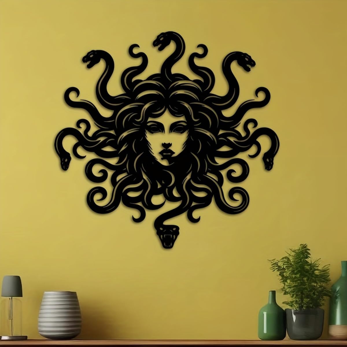 Amazon.com: YBLCOZYC Gothic Medusa Metal Wall Art - 15.75x15.2 Inch ...
