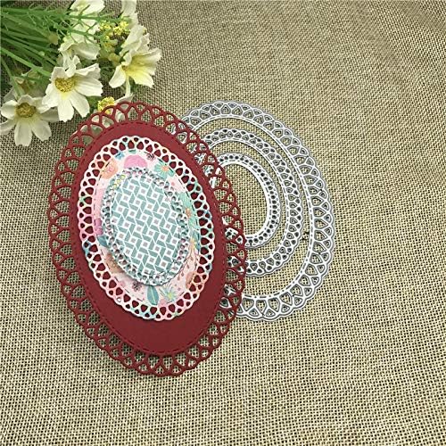 Amazon.com: 3pcs/Set Oval Circle Frame Metal Die Cuts Dies Cutting ...