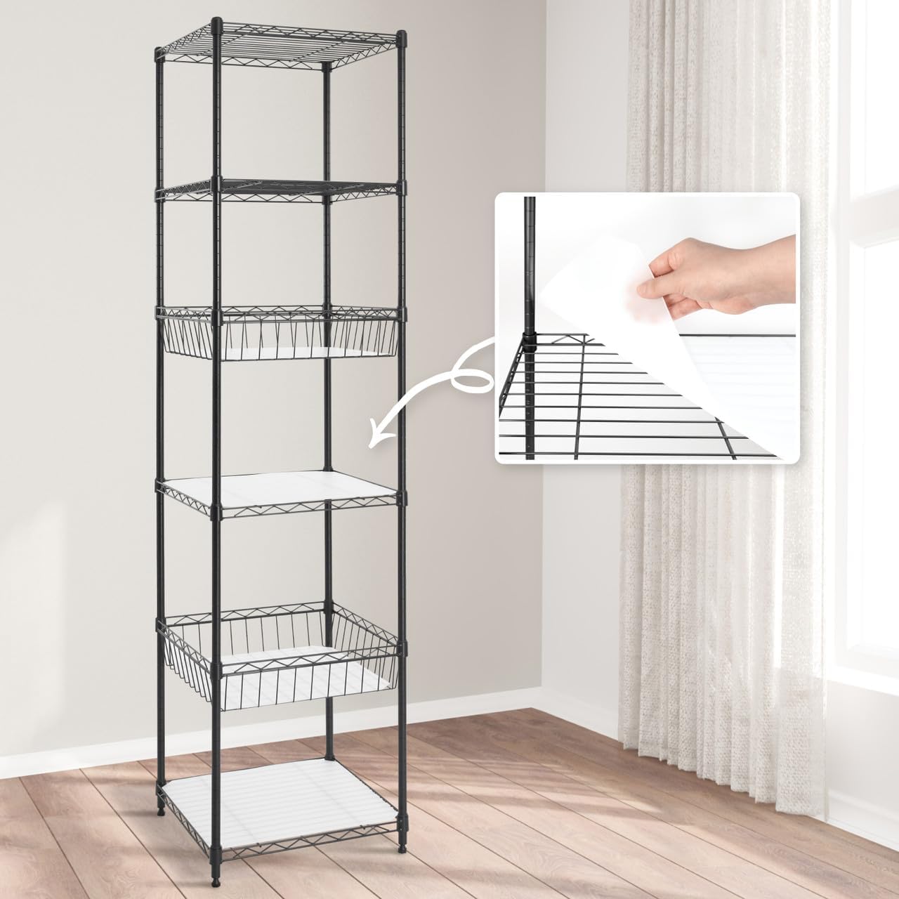 Amazon.com: Shelving Inc. 12" d x 12" w x 96" h Chrome Wire Shelving ...