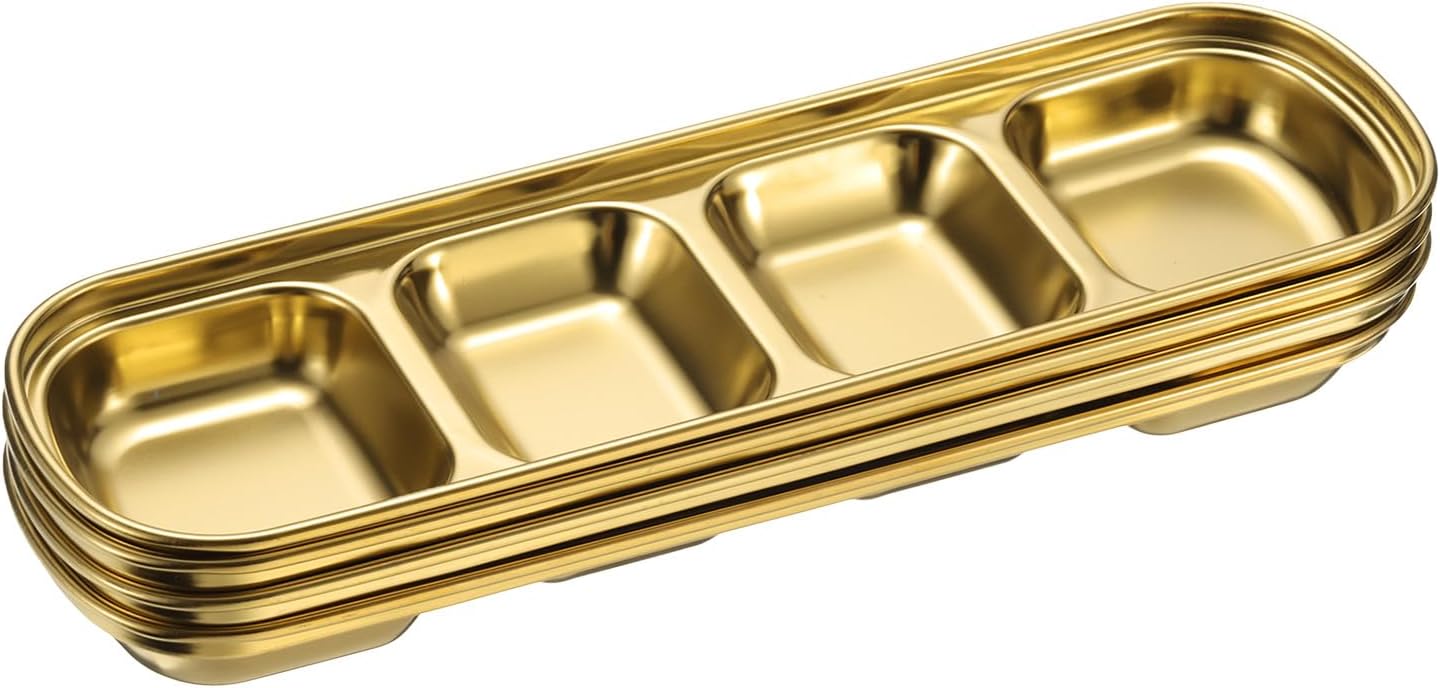 Amazon.com | uxcell 4 Pack Stainless Steel Dish Dipping Bowls with 4 ...