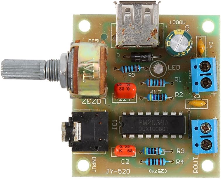 Amazon.com: PM2038 USB Audio Amplifier Board Module Audio Power Audio ...