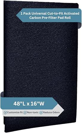 FRESH HEADQUARTERS Tommy At Home Cut to Fit Carbon Pad Pre Filter Roll ...